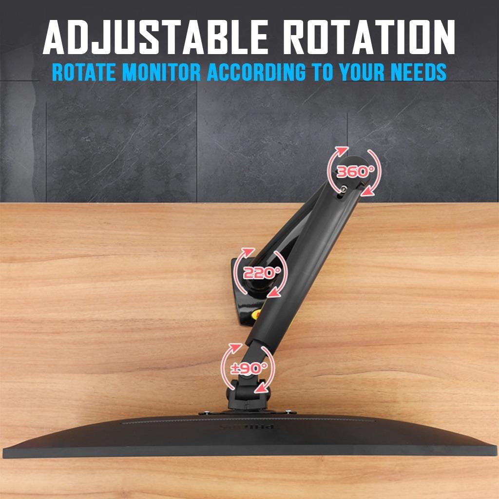 HYDRAULIC MONITOR MOUNTING ARM NB F80 NORTH BAYOU LCD SCREEN DESK ...