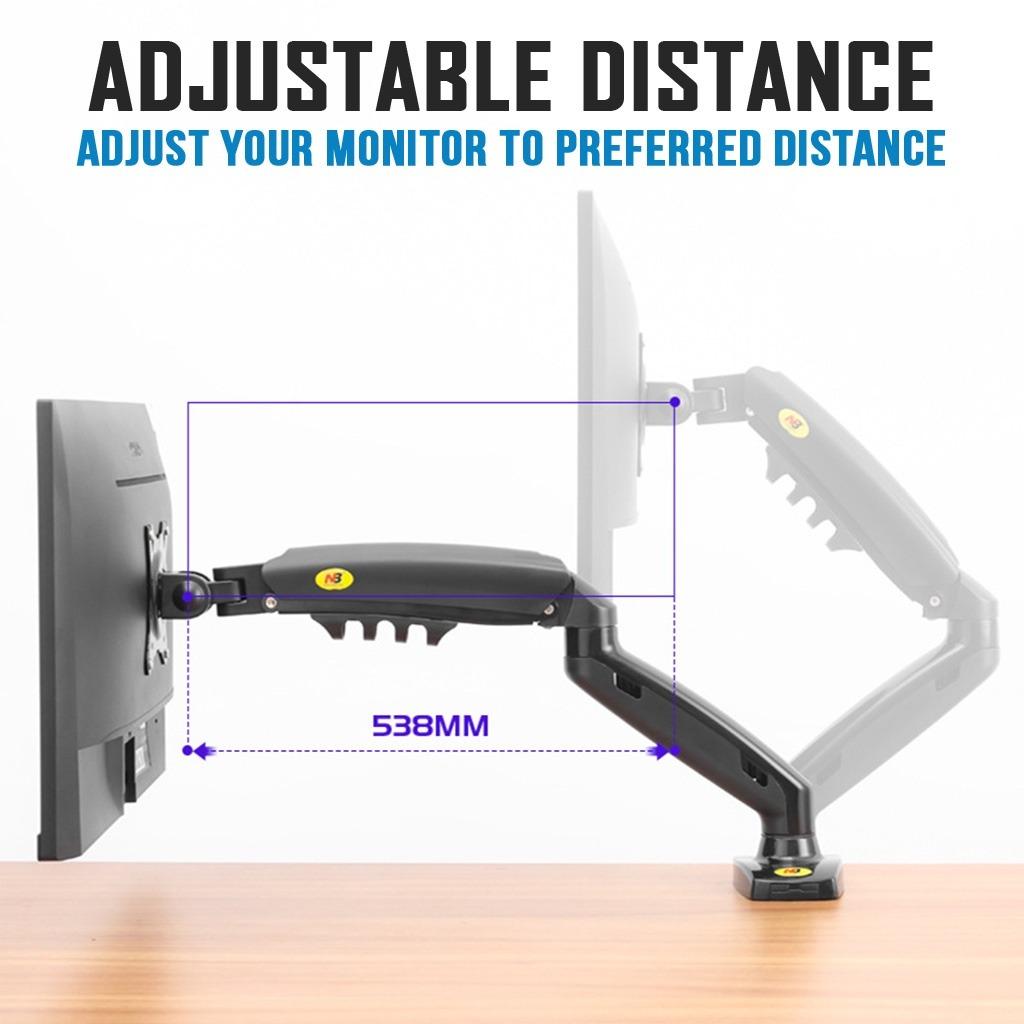HYDRAULIC MONITOR MOUNTING ARM NB F80 NORTH BAYOU LCD SCREEN DESK ...
