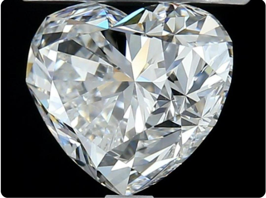 Ideal Heart Shape Diamonds in a 0.60 total carat weight DE SI1- GIA ...
