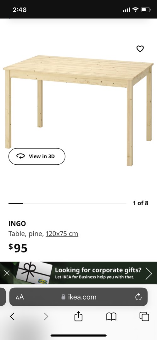 Ikea Ingo table, Furniture & Home Living, Furniture, Tables & Sets on ...