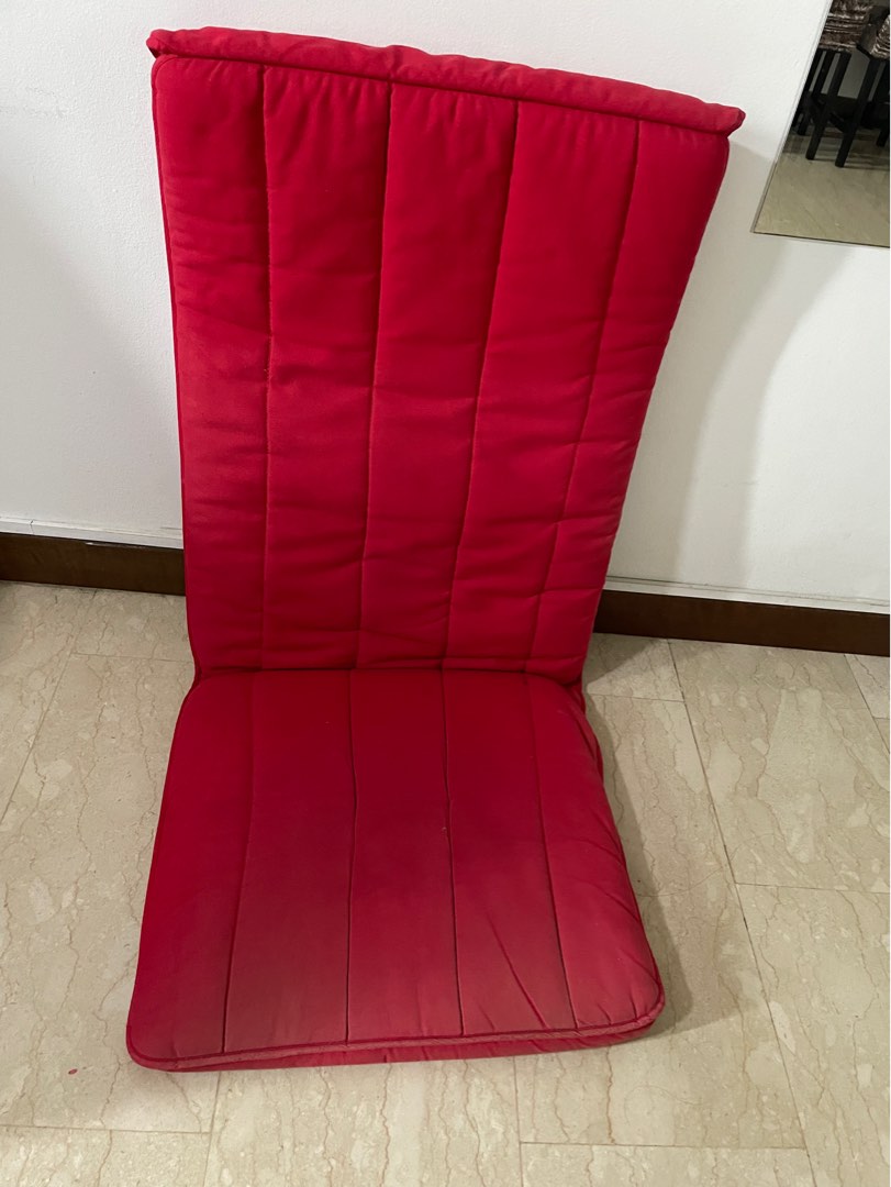 IKEA Poang Armchair Red cover, Furniture & Home Living, Furniture ...