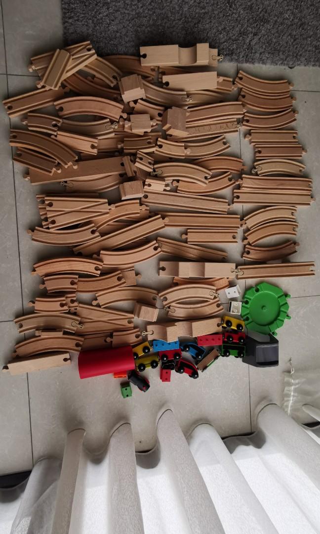 Ikea wooden train set. 120 pieces, Hobbies & Toys, Toys & Games on ...