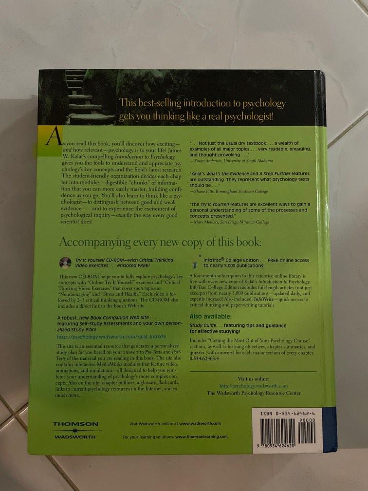 Introduction to Psychology by James W Kalat, Hobbies & Toys, Books ...