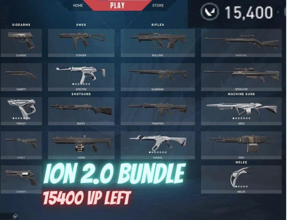 ION 2.0 BUNDLE 15400 VP CHEAP VALORANT ACCOUNT, Video Gaming, Gaming ...