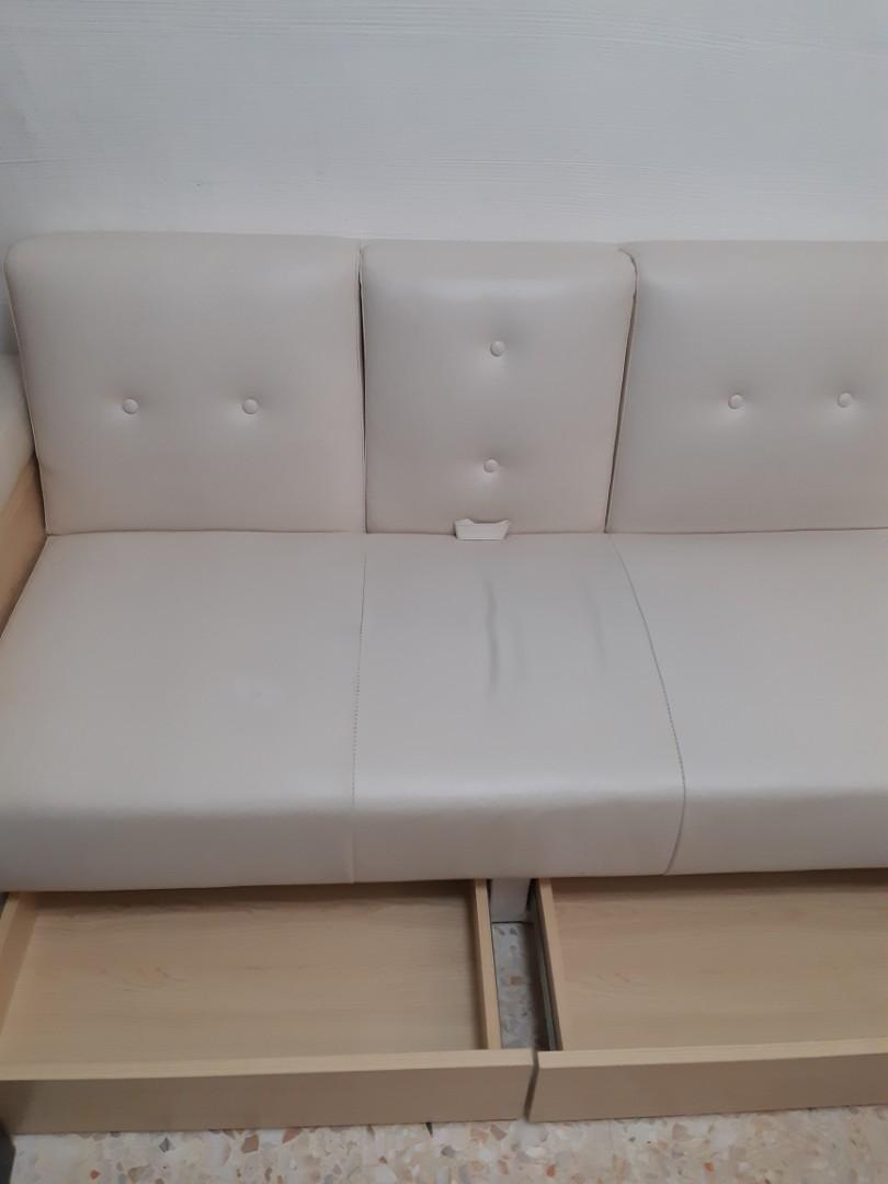 Japanese design sofa bed with storage, Furniture & Home Living ...