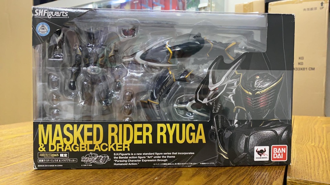 (JN)全新 日版 Bandai SHF Shf Masked Rider Ryuga Dragblacker 幪面超人 龍騎 龍牙 契約獸 ...