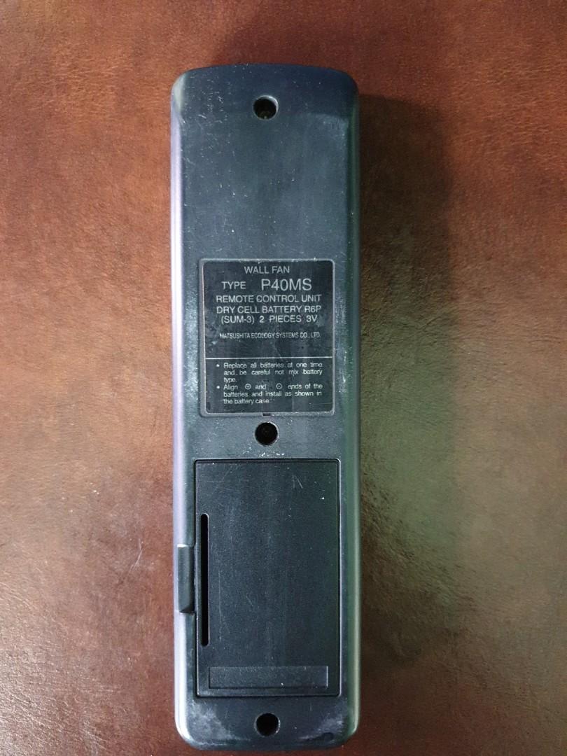 KDK Electric Wall Fan remote control unit P40MS, Furniture & Home ...