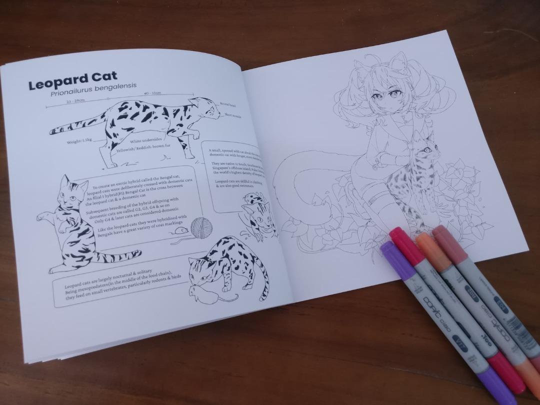 Kemono Singapore: An anime colouring book, Hobbies & Toys, Stationery ...