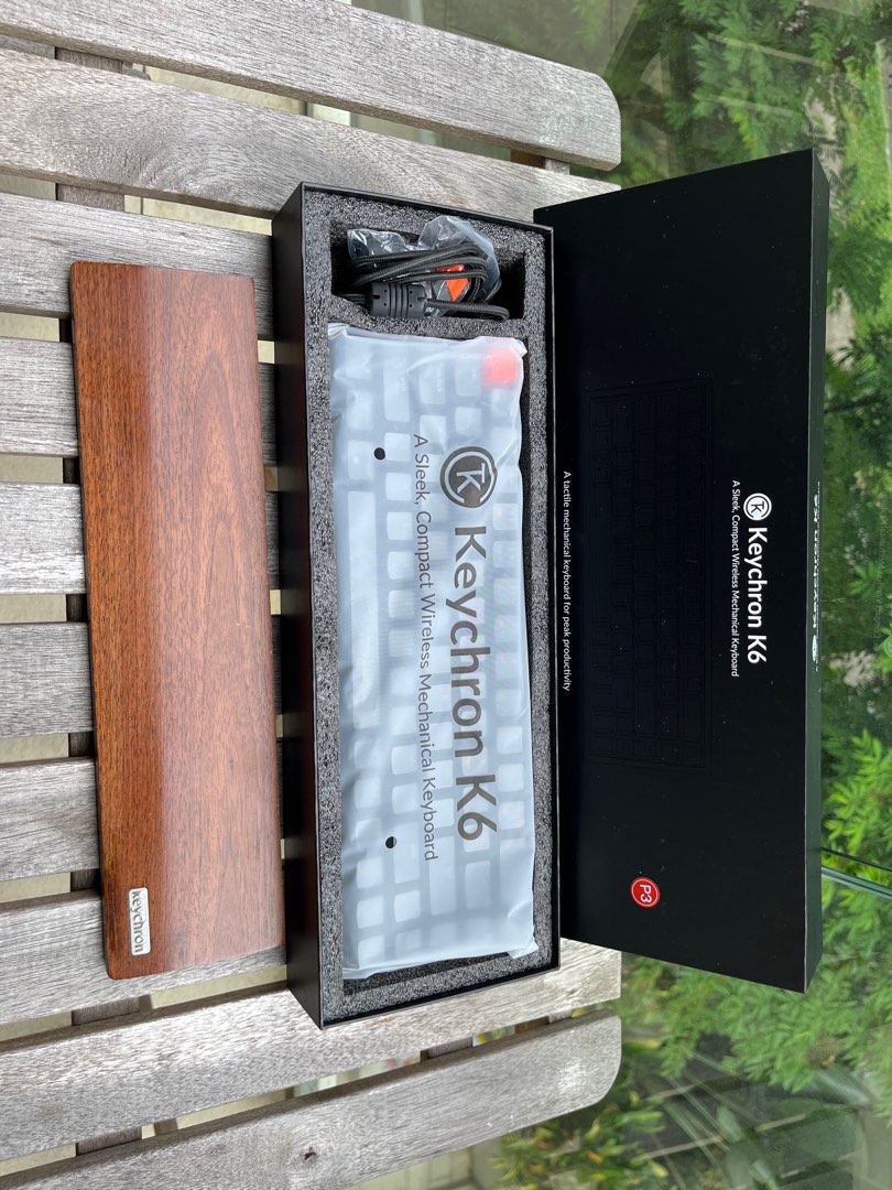 Keychron K6 RGB Brown Switch + Walnut Wood Palm Rest, Computers & Tech, Parts & Accessories ...