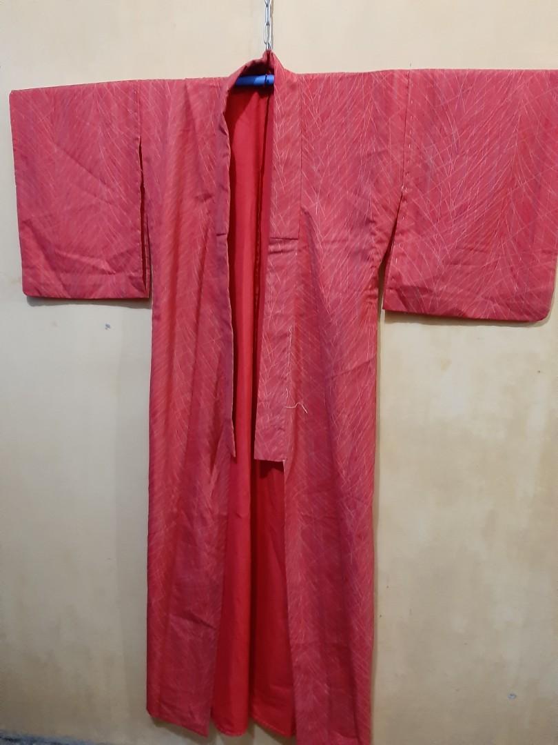 Japanese Yukata /RED KIMONO / Red yukata with obi, Luxury, Apparel on ...