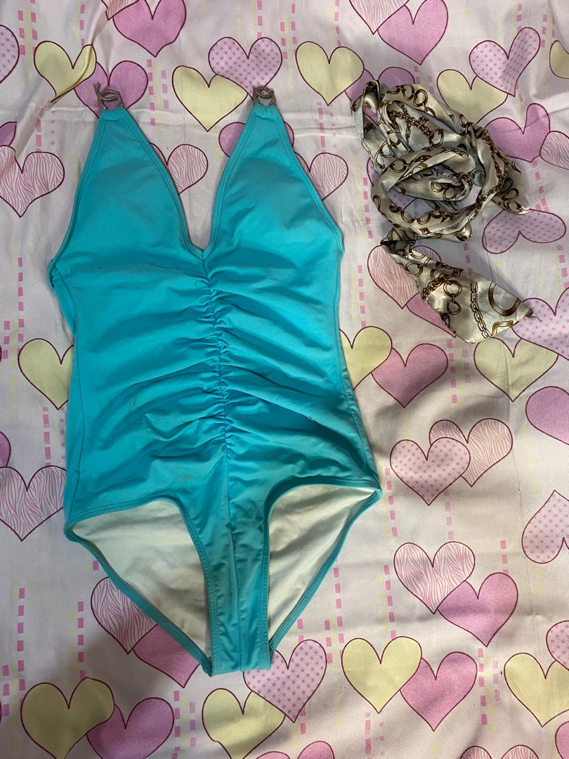 Light Blue One Piece, Women's Fashion, Swimwear, Bikinis & Swimsuits on ...