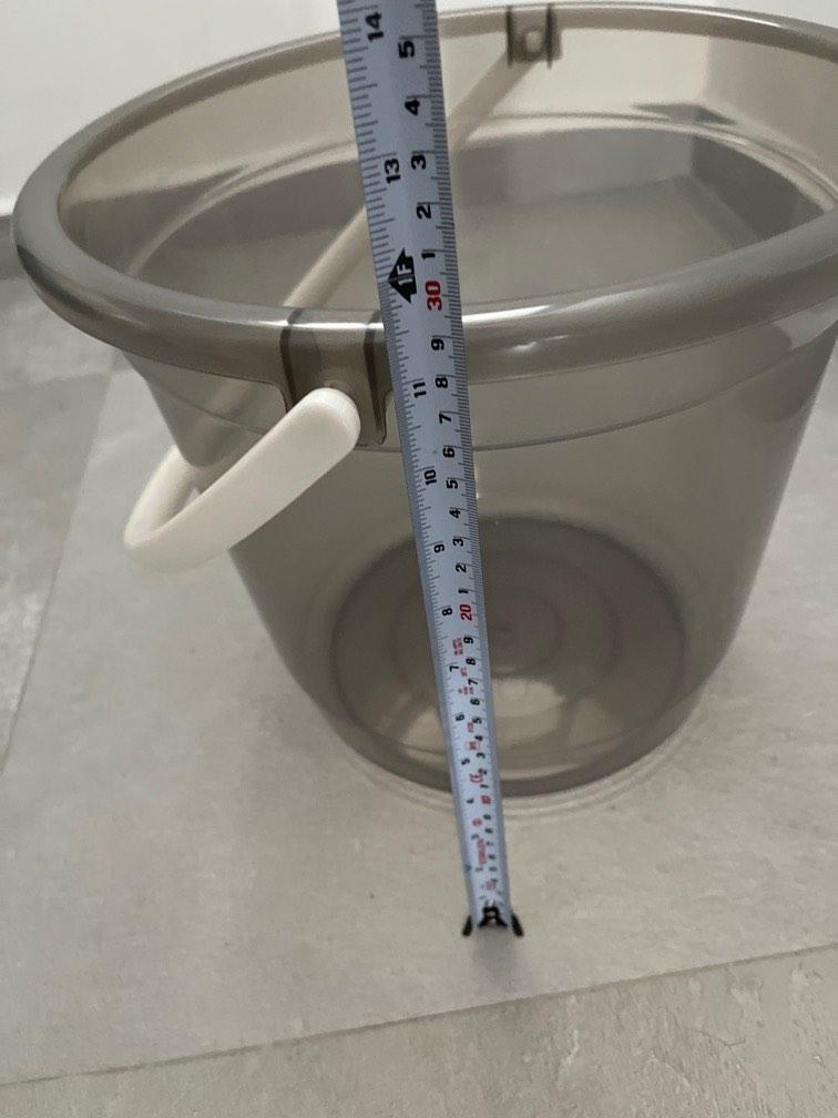 Light grey transparent pail, Furniture & Home Living, Bathroom ...