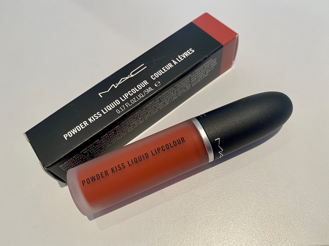 Mac Powder Kiss Liquid Lipstick in Sorry Not Sorry, Beauty & Personal ...