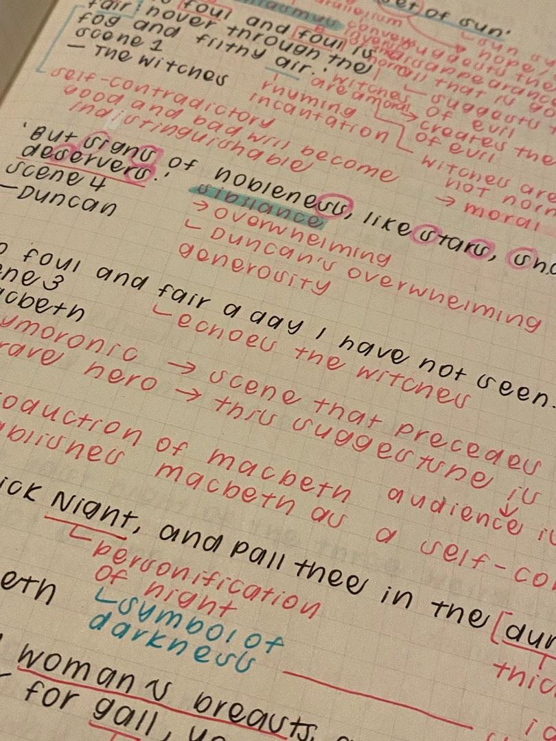 macbeth o levels notes, Hobbies & Toys, Books & Magazines, Textbooks on ...