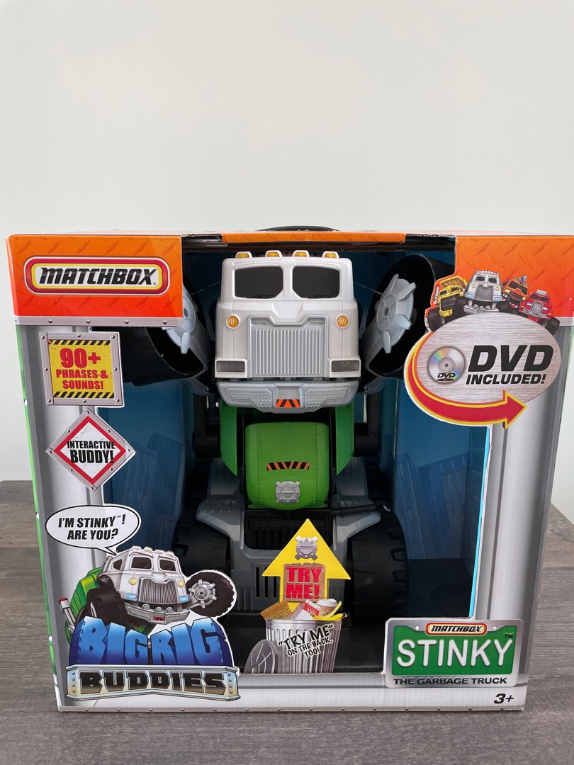 Matchbox Stinky The Garbage Truck機械人玩具車, 興趣及遊戲, 玩具 & 遊戲類 - Carousell
