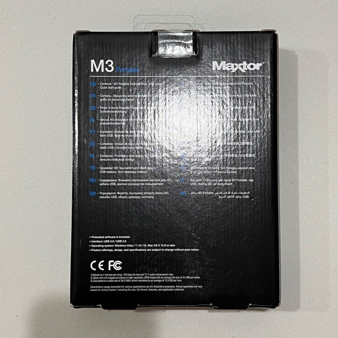 Maxtor M3 Portable External Hard Drive 1 TB, Computers & Tech, Parts ...