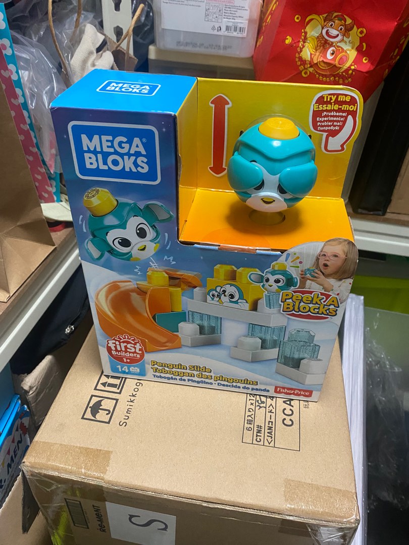 Mega Bloks Peek A Blocks - Penguin Slide, Hobbies & Toys, Toys & Games ...