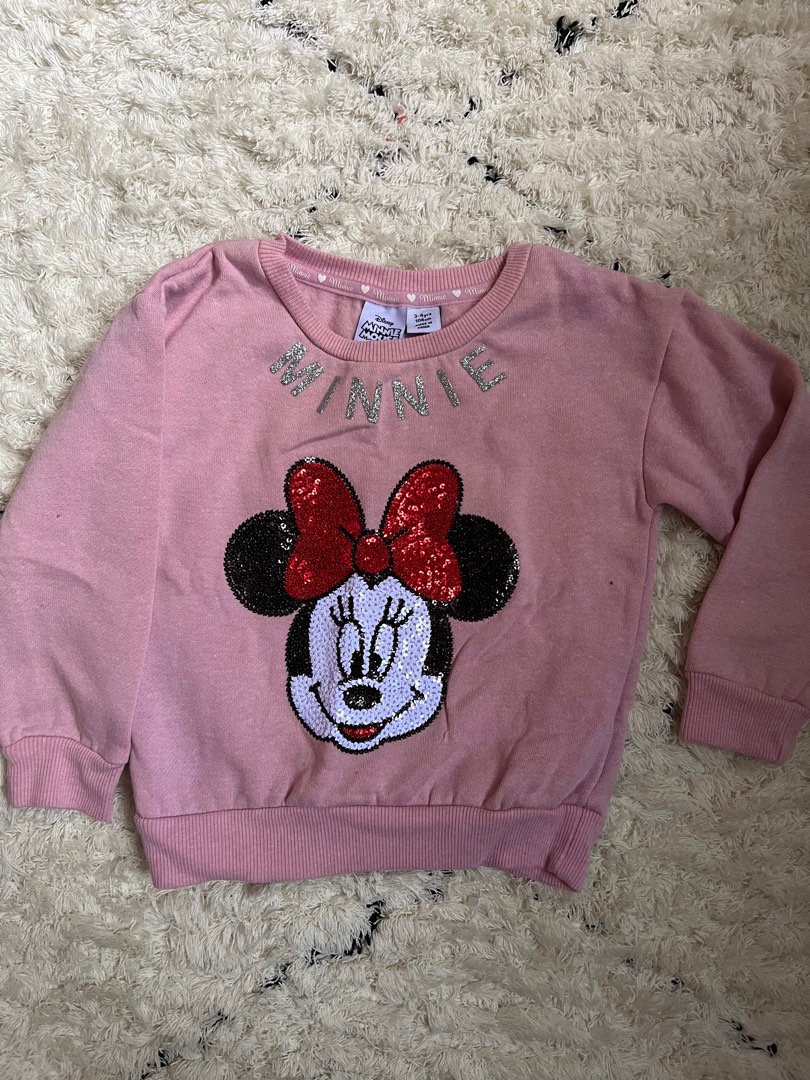 Minnie Mouse Sweater, Babies & Kids, Babies & Kids Fashion on Carousell