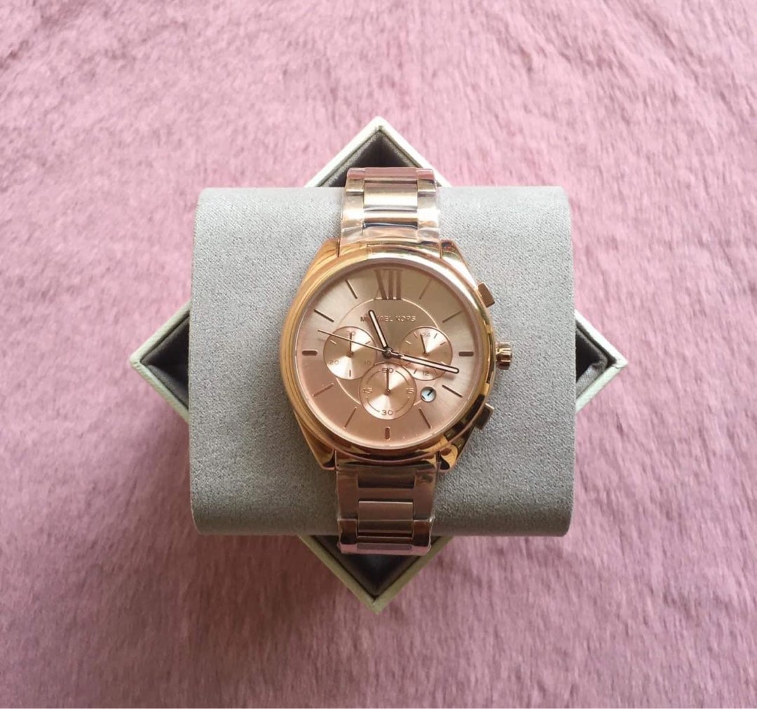 MK WOMENS JANELLE CHRONOGRAPH ROSE GOLD TONE LADIES WATCH MK7108, Women ...