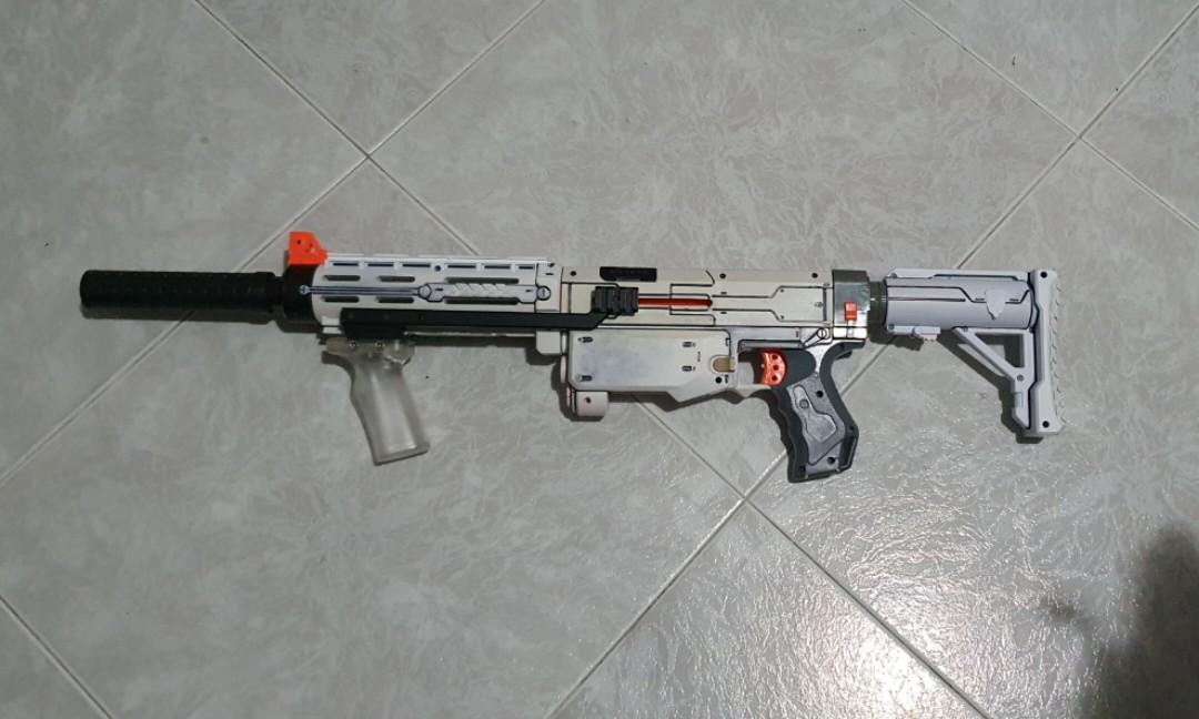 Star Wars inspired Modded NERF Retaliator Blaster + 4 x 12 Dart Mags ...