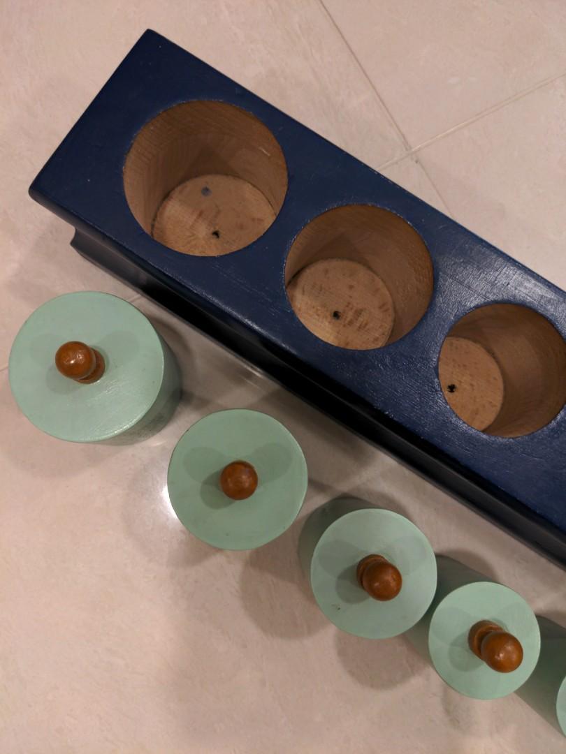 Montessori Sensorial Knobbed Cylinder, Hobbies & Toys, Toys & Games on ...