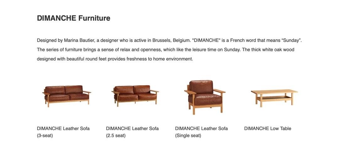 MUJI DIMANCHE Leather Sofas (Brand New), Furniture & Home Living, Furniture, Sofas on Carousell