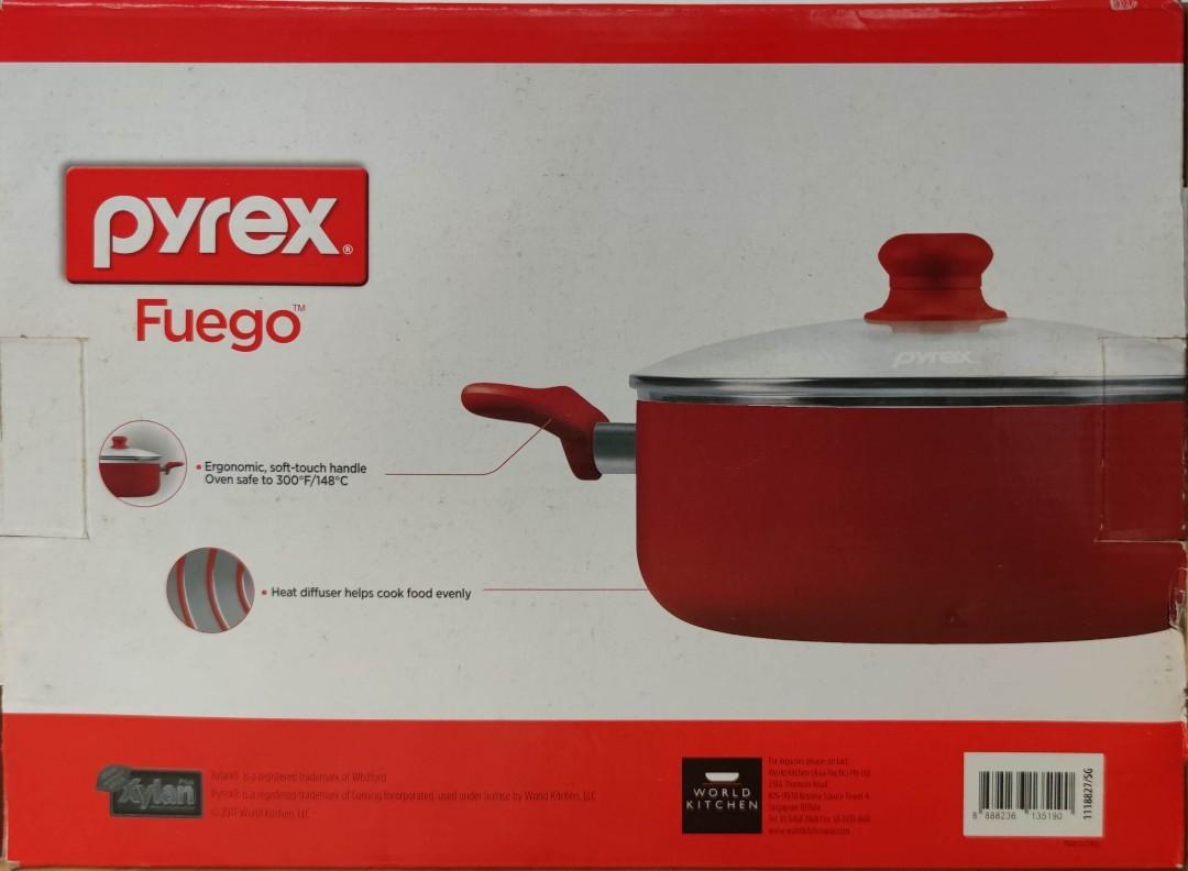 (New+ Box) Pyrex Fuego Saucepot + Lid 4.2l, TV & Home Appliances ...