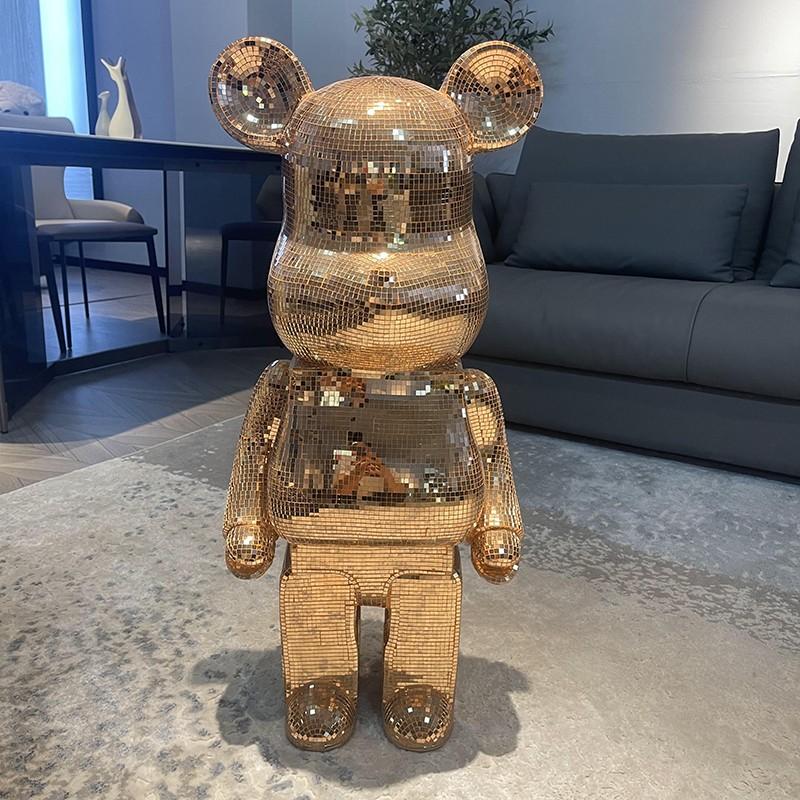 NEW limited edition rose gold chrome plated bearbrick statue, Hobbies ...