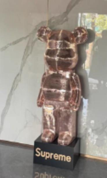 NEW limited edition rose gold chrome plated bearbrick statue, Hobbies ...