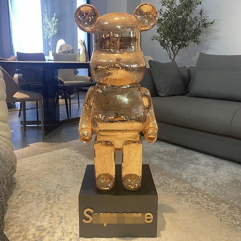 NEW limited edition rose gold chrome plated bearbrick statue, Hobbies ...