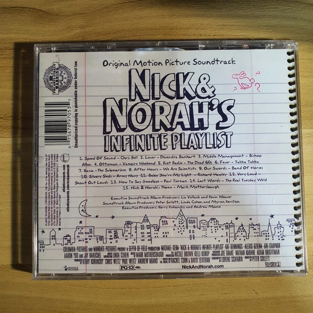 Nick and Norah's Infinite Playlist - Original Soundtrack, Hobbies & Toys, Music & Media, CDs ...