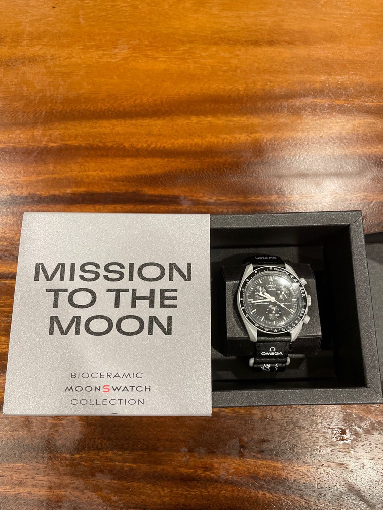 Omega Swatch Moon Watch, Luxury, Watches on Carousell