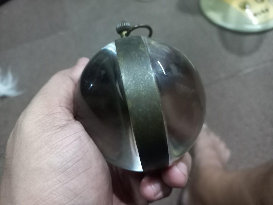 Omega Switzerland 1882 Crystal Ball Automatic Clock, Furniture & Home ...