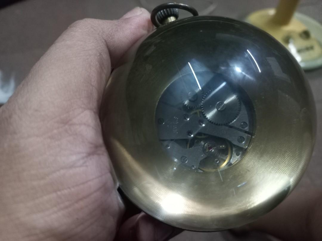 Omega Switzerland 1882 Crystal Ball Automatic Clock, Furniture & Home ...