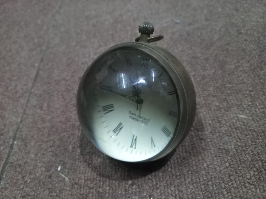 Omega Switzerland 1882 Crystal Ball Automatic Clock, Furniture & Home ...