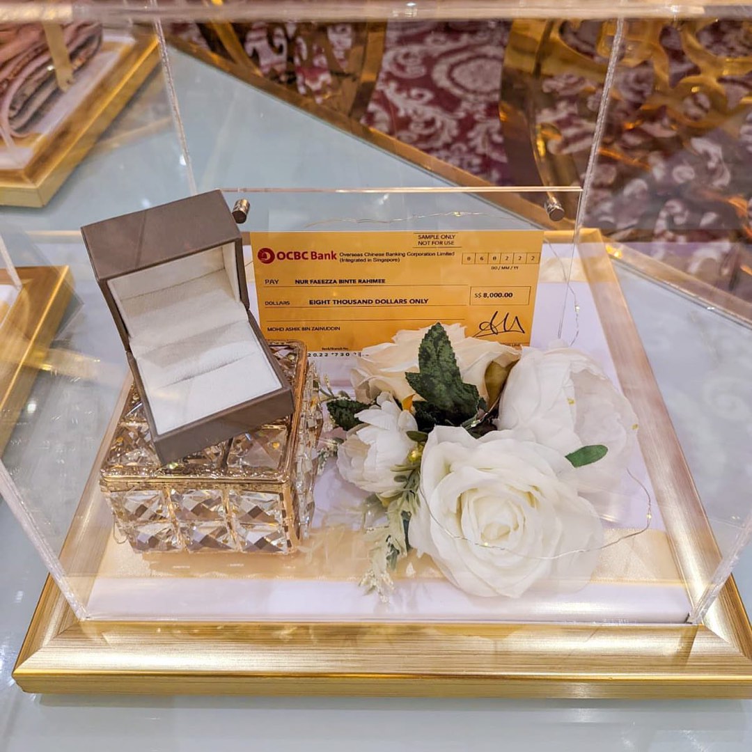 Personalized Cheques With Frame For Weddings, Hantaran & Special ...