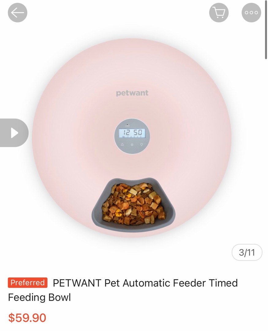 petwant 6 meal automatic pet feeder, Pet Supplies, Homes & Other Pet Accessories on Carousell