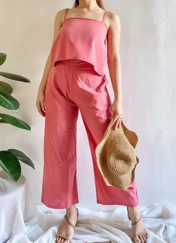 Pink Linen - coords, Women's Fashion, Dresses & Sets, Sets or ...