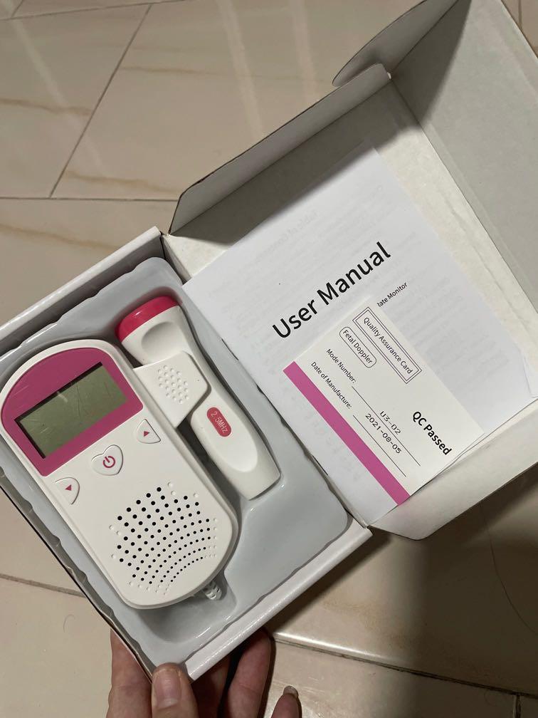 Pocket Fetal doppler Baby heart rate detector ultrasound heartbeat ...