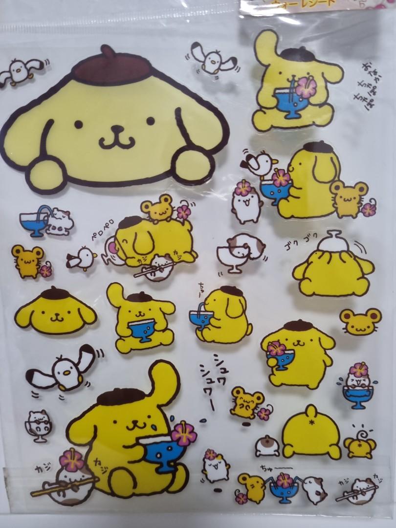 Pompompurin Stickers and Small Green Pouch Coin/Card, Hobbies & Toys ...