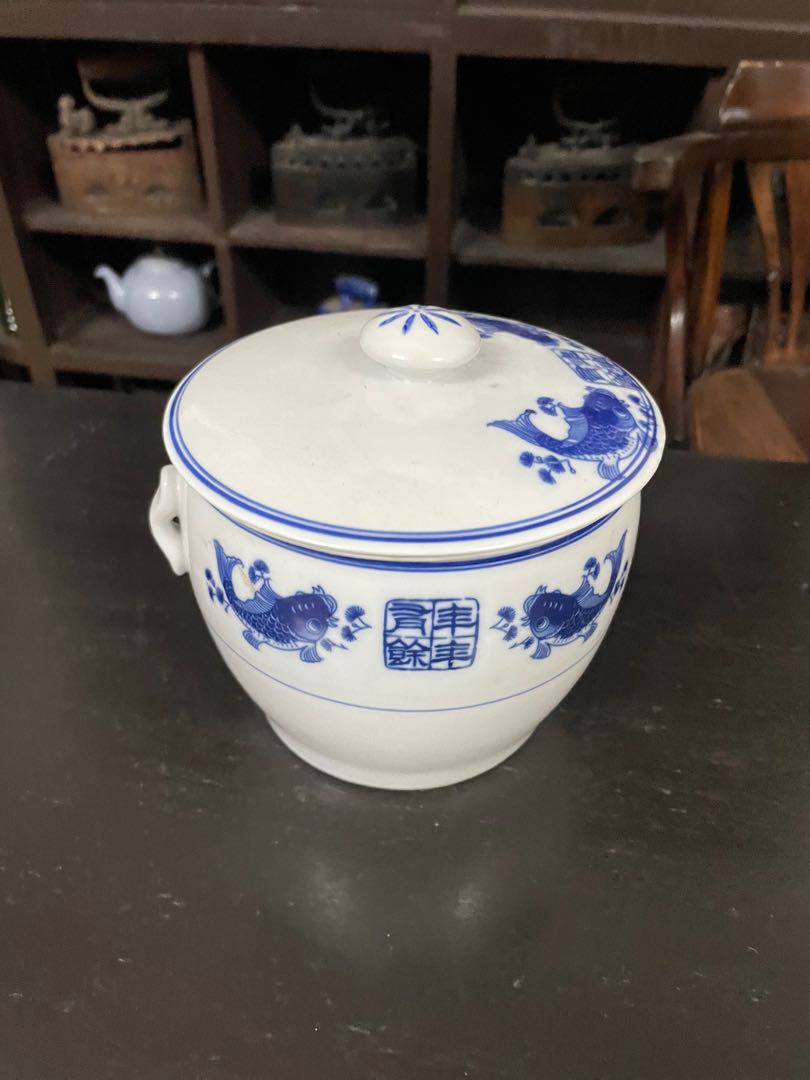 Porcelain Steamer Pot with lid and inner bowl, Hobbies & Toys ...