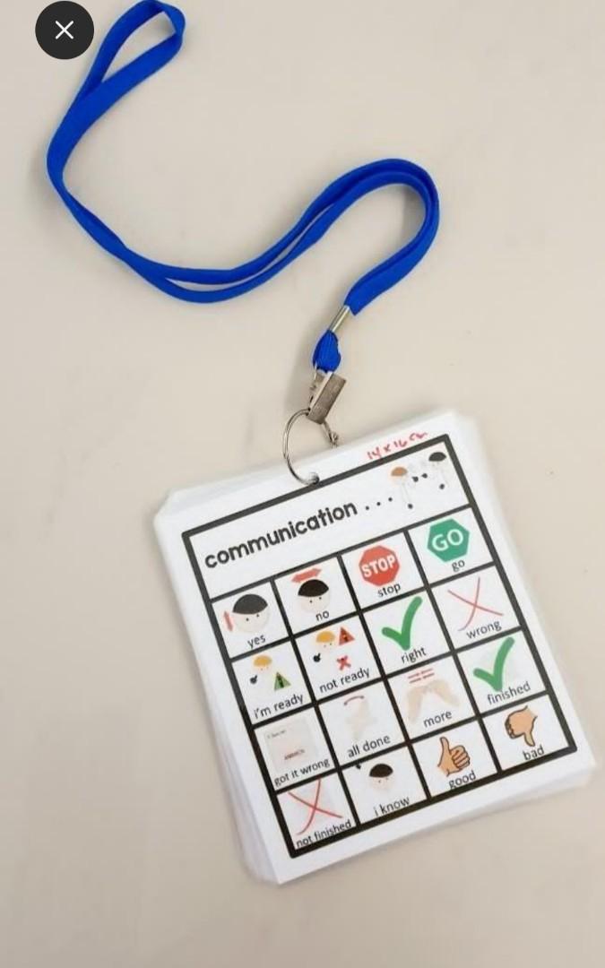 PORTABLE COMMUNICATION CARDS ; VISUAL CUES ; AUTISM ; SPECIAL NEEDS ...