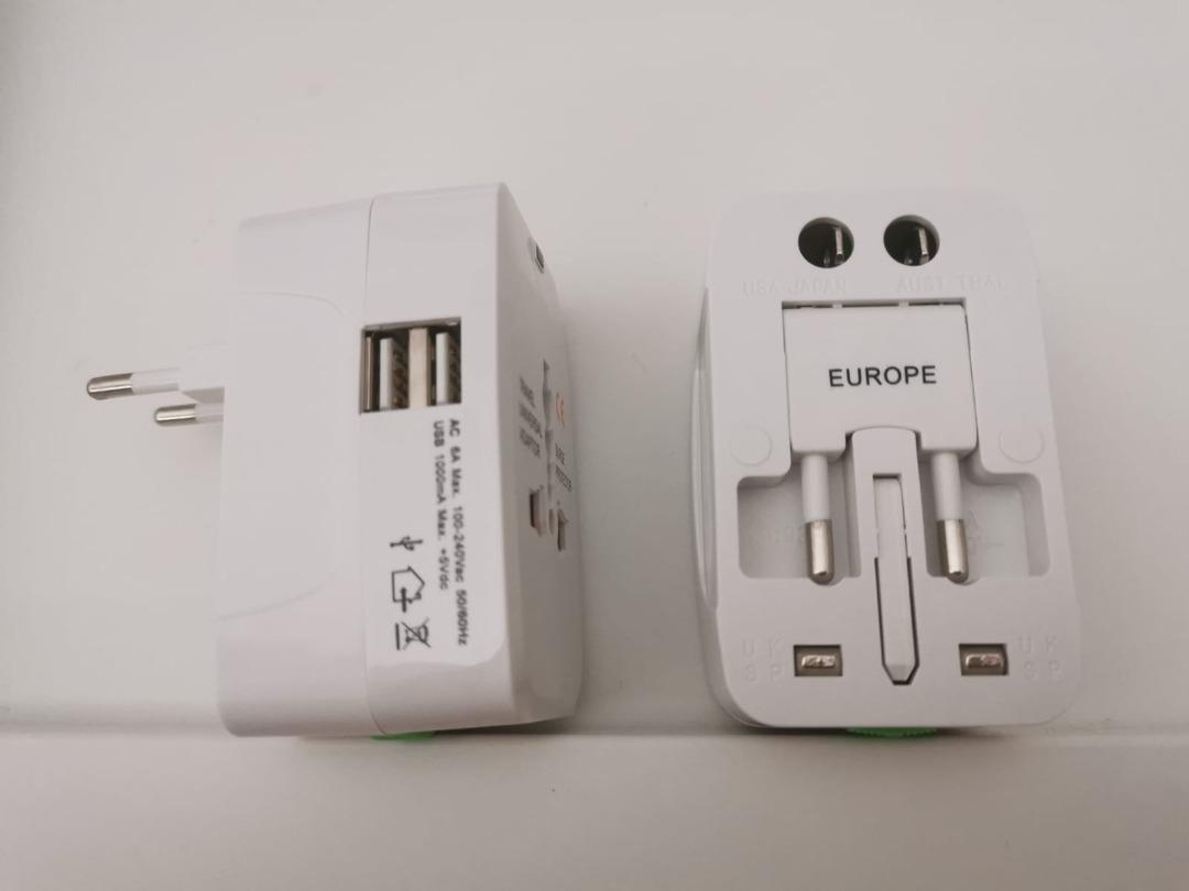 Power Socket Adapter Universal Travel Dual USB Adapter Plug Socket ...