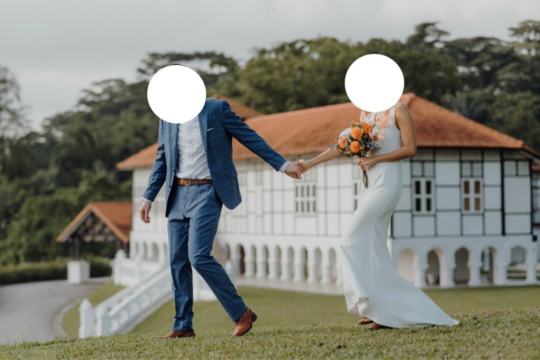 Pre wedding shoot PWS dress/white wedding gown, Women's Fashion ...