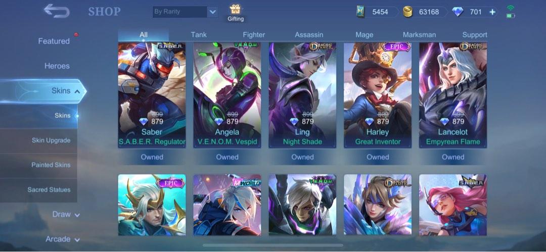 PRO MOBILE LEGEND STACKED ACCOUNT, Video Gaming, Video Games, Others on ...