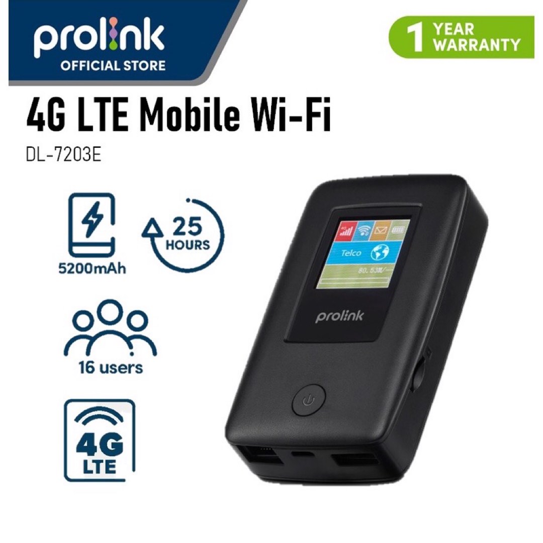 Prolink 4G LTE Wifi DL7203E, Mobile Phones & Gadgets, Other Gadgets on ...