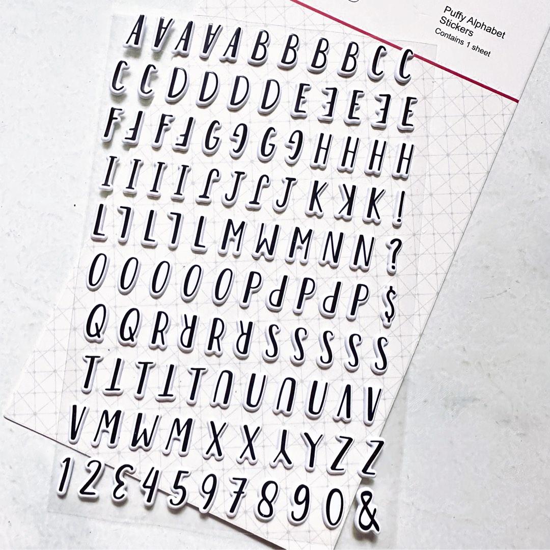 Puffy Alphabet Stickers, Hobbies & Toys, Stationery & Craft, Other ...