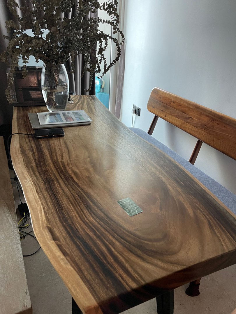Raintree wood dining table only , Furniture & Home Living, Furniture ...