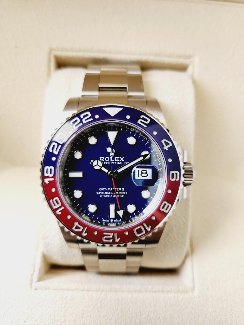 Rolex GMT-Master II Pepsi Blue Dial White Gold Brand New 2022, Luxury ...