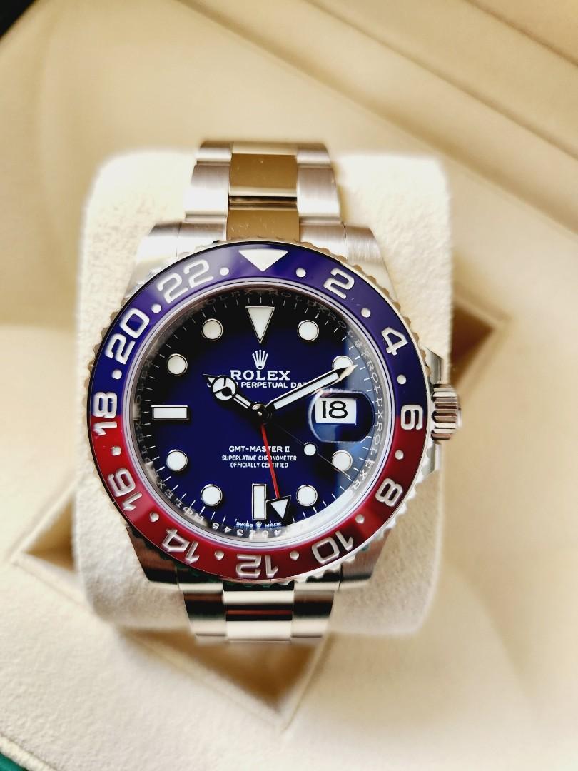 Rolex GMT-Master II Pepsi Blue Dial White Gold Brand New 2022, Luxury ...